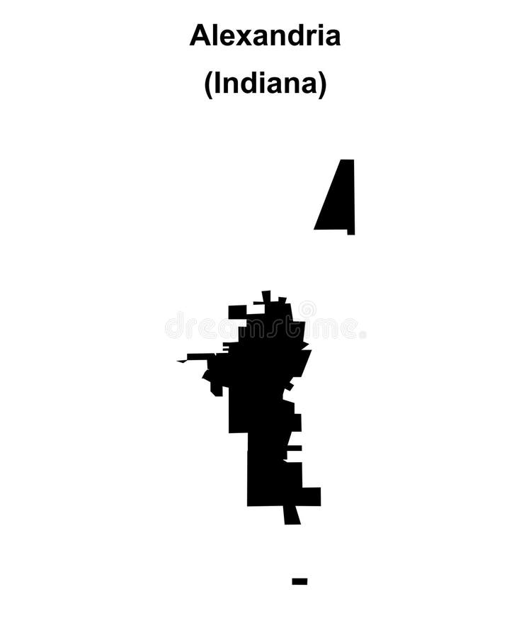 Alexandria outline map stock vector. Illustration of design - 387281547