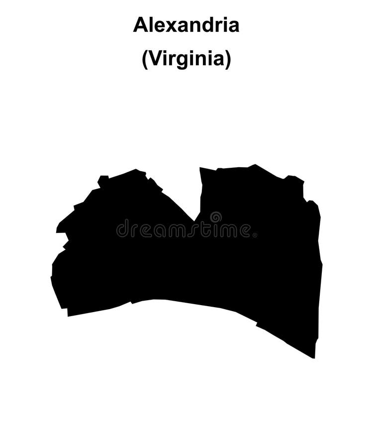 Alexandria outline map stock illustration. Illustration of shape ...