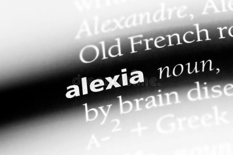 Alexia stock photo. Image of isolated, dictionary, writing - 114406112