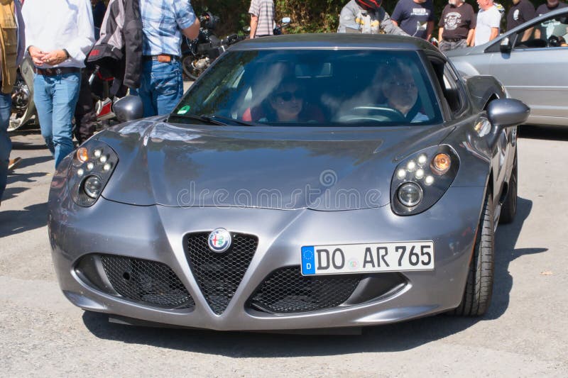 Alfa Romeo 4 C , Front View Editorial Photo - Image of drive, show ...