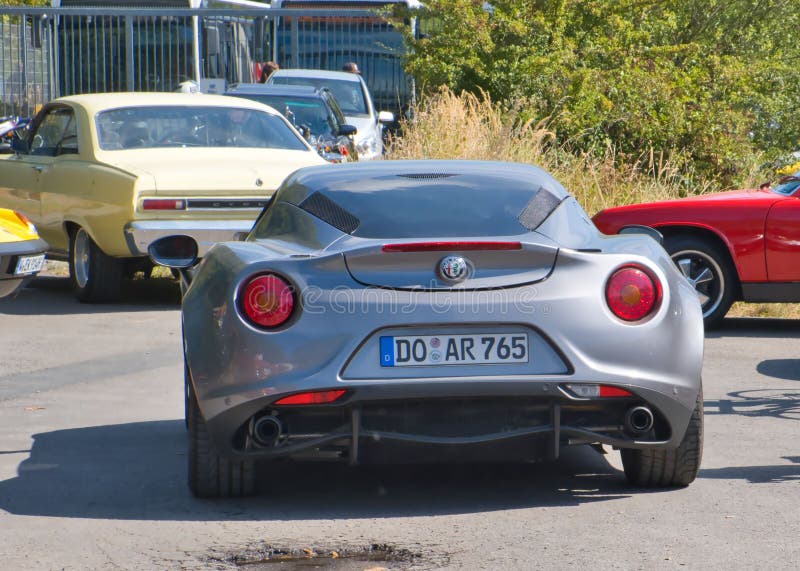 Alfa Romeo 4 C , rear view editorial stock photo. Image of technology ...