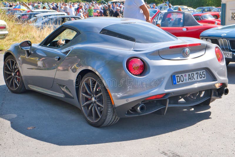 Alfa Romeo 4 C , rear view editorial image. Image of luxury - 259845955