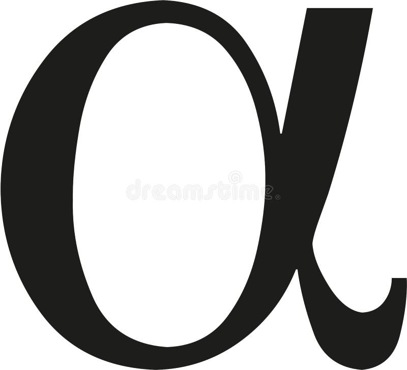 Segno Alfa. Simbolo Alfabeto Greco Alfa Illustrazione di Stock ...