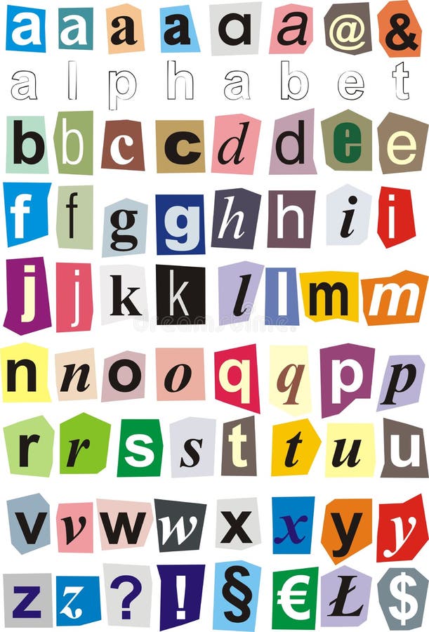 Alfabet - kleine letters vector illustratie. Illustration of tekst ...