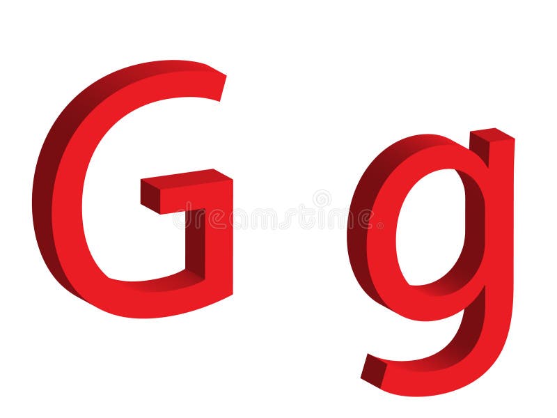 Alfabet Latin 3D G stock vector. Illustration of render - 177872806
