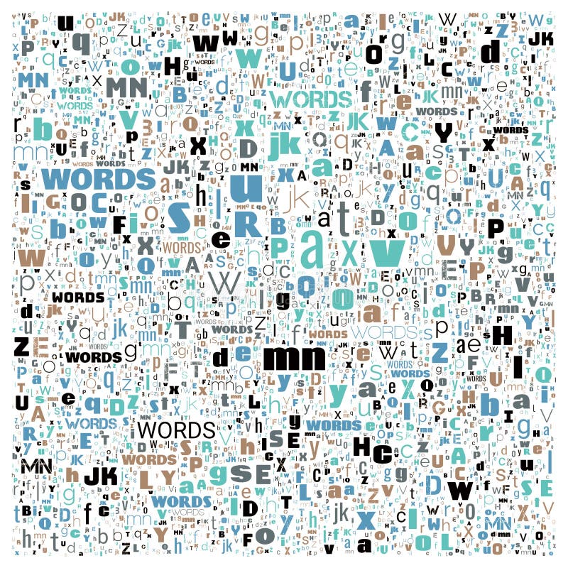 Alfabet Words Abstract White Background Stock Illustration ...