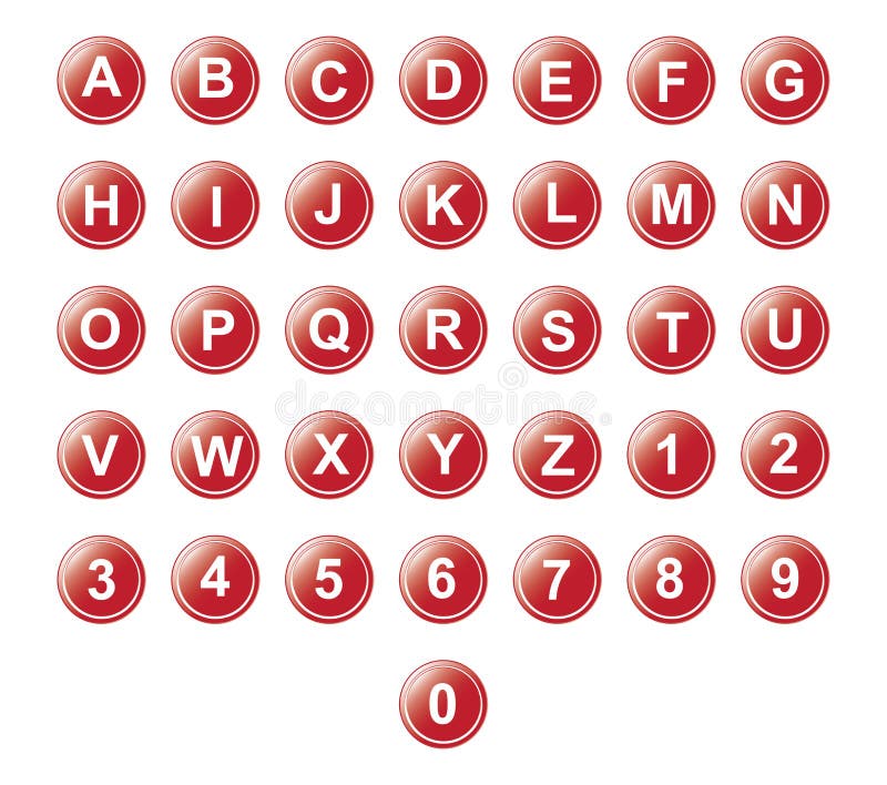 Alfabetisch Pictogram stock illustratie. Illustration of rood - 22259425
