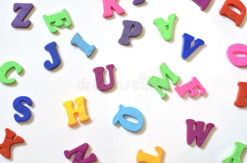 Alfabeto ABC da cor foto de stock. Imagem de verde, figura - 97012770