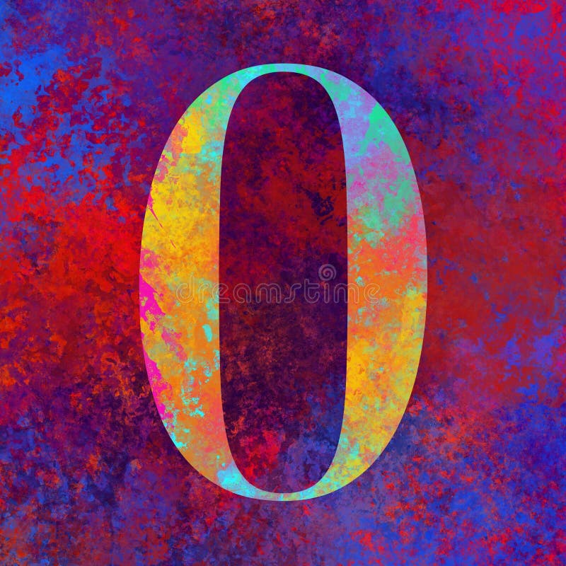 Alphabet Made of Serif Letters with Multicolored Digital Painting ...