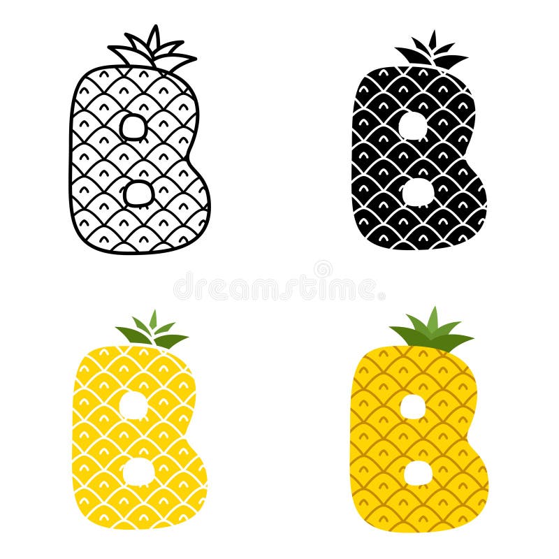 Alfabeto B En Forma Plana Aislado Ilustración del Vector - Ilustración ...