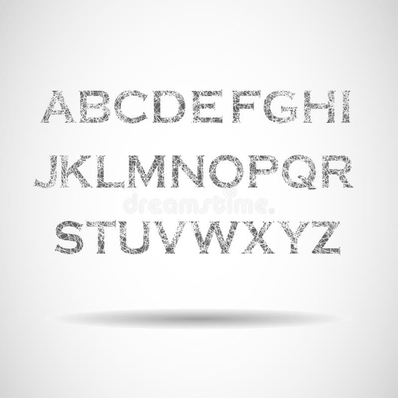 Alfabeto das letras Latin ilustração do vetor. Ilustração de escrita ...