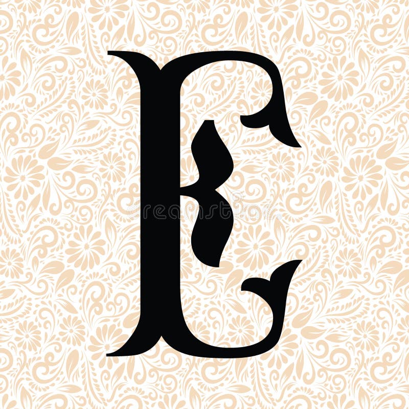 Alfabeto De Cola De Pescado E Alfabeto Vector Negro Ilustración del ...