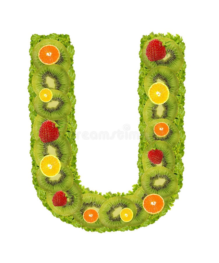 Letra Del Alfabeto De La Fruta Y Verdura Del Ejemplo Del Vector ...