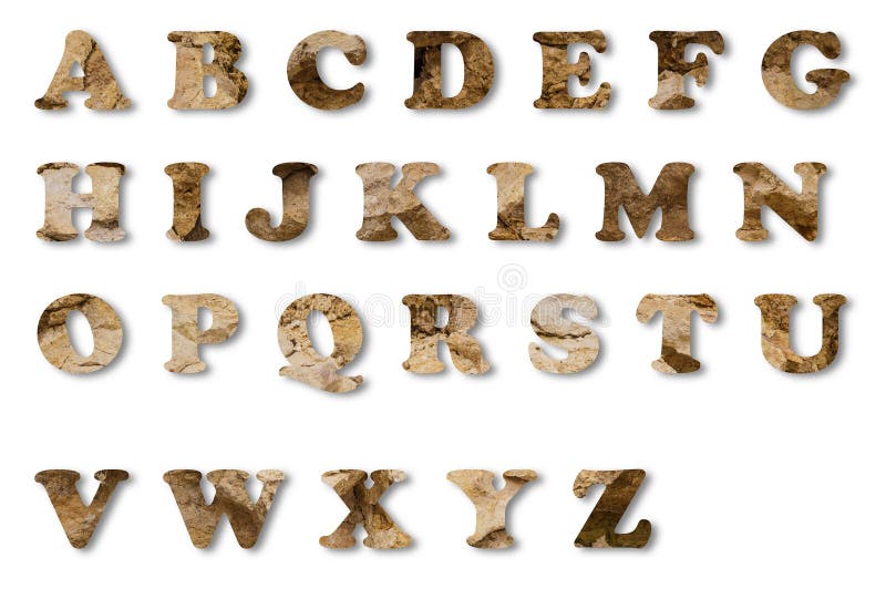 Alfabeto de las rocas stock de ilustración. Ilustración de cartas ...