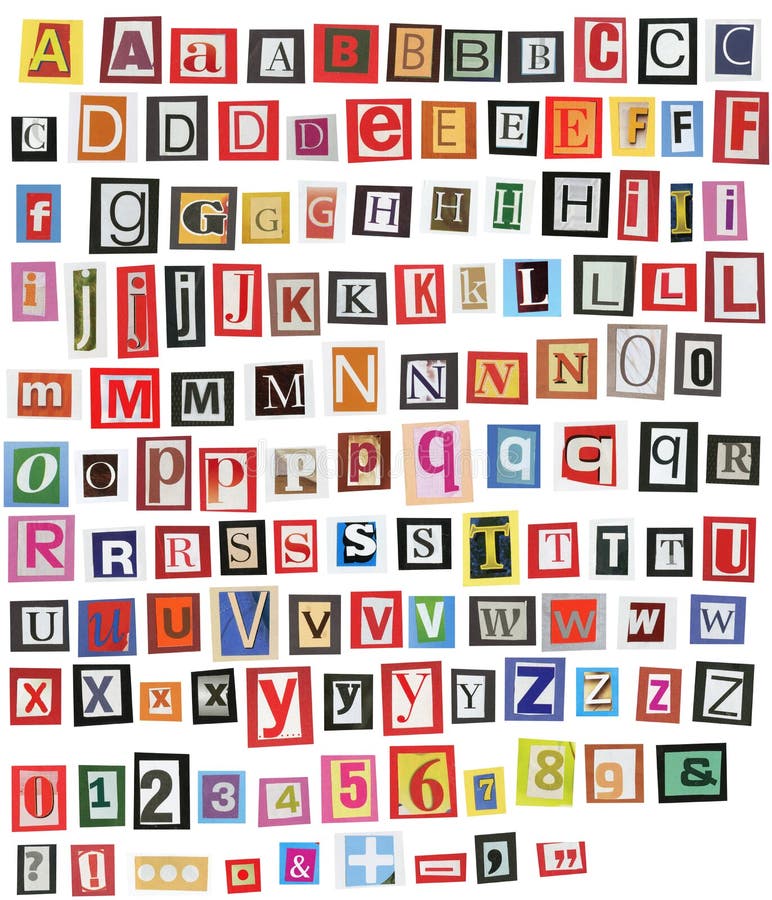 Lettere Del Ritaglio Del Giornale Illustrazione Vettoriale ... Lettere Del Ritaglio Del Giornale Illustrazione Vettoriale ...
