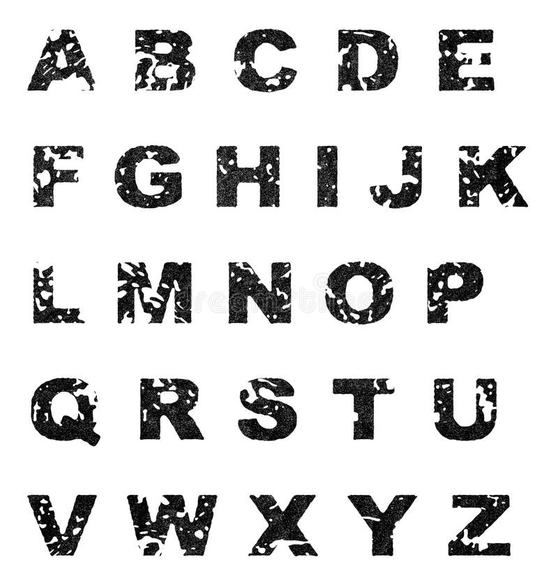 Alfabeto del grunge de Emo stock de ilustración. Ilustración de rosa ...