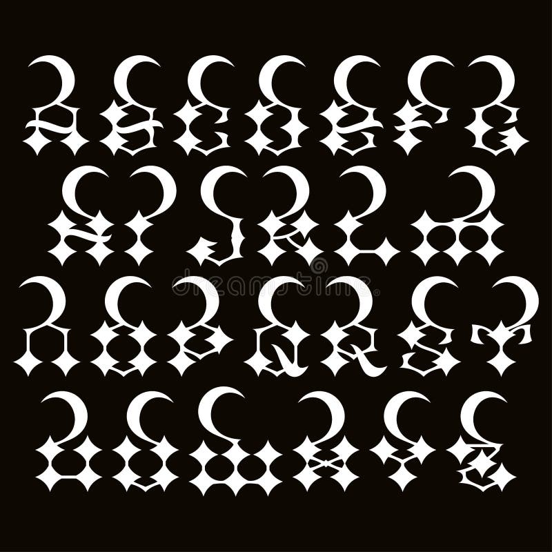 Alfabeto Di Ricatto Stilizzato. Illustrazione di Stock - Illustrazione ...