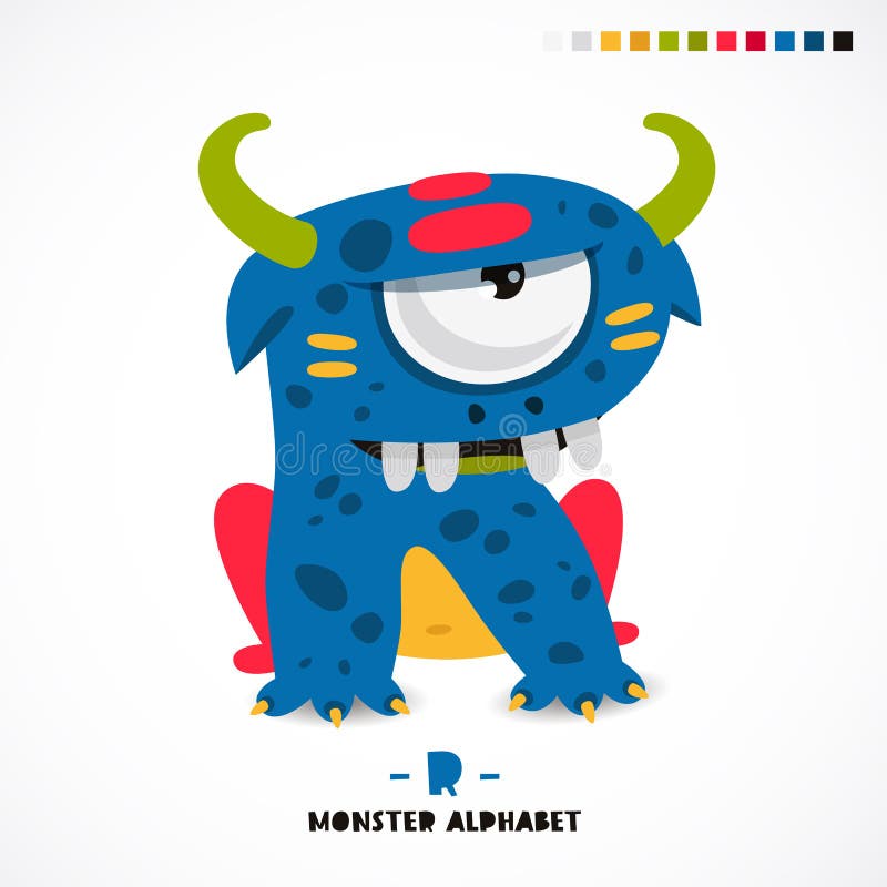 Alfabeto Do Monstro Letra M Ilustração do Vetor - Ilustração de monstro ...