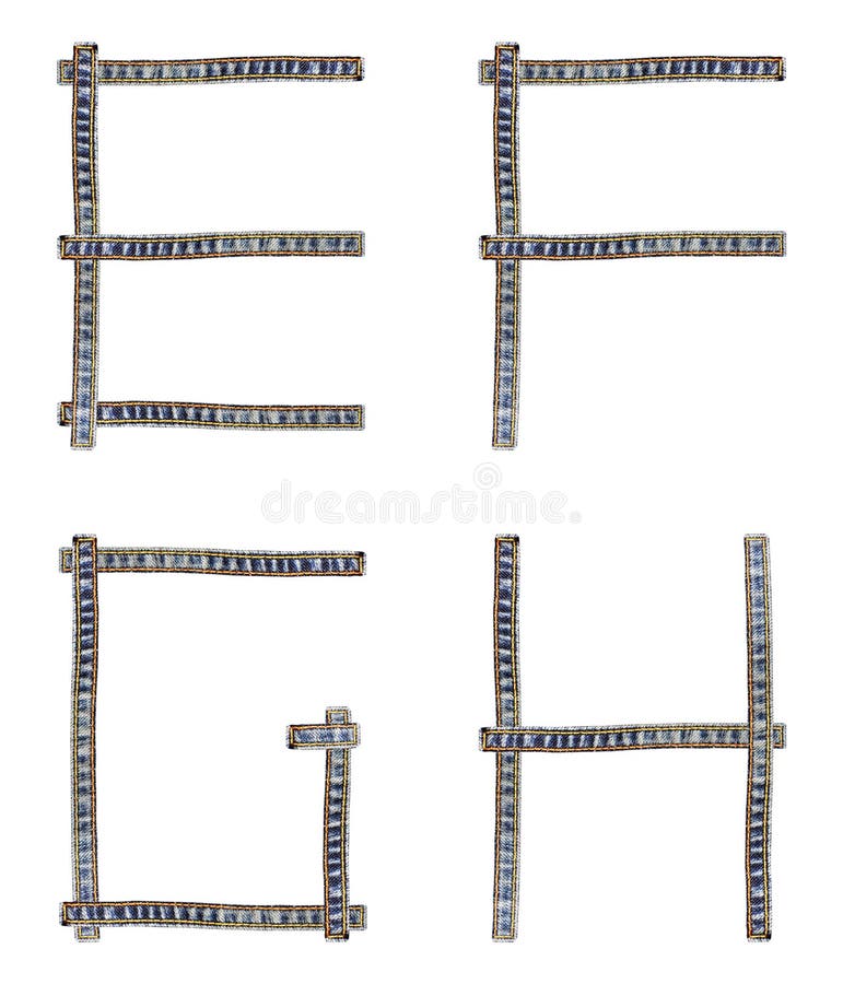 Alfabeto E, F, G, H De Los Vaqueros Stock de ilustración - Ilustración ...