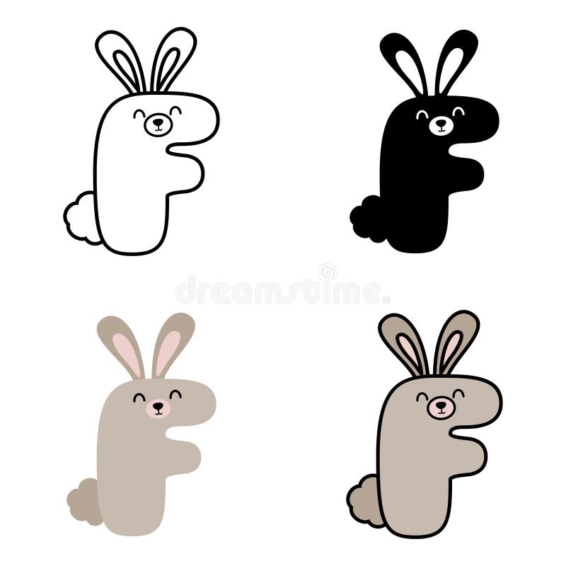 Alfabeto F En Forma Plana Aislado Ilustración del Vector - Ilustración ...