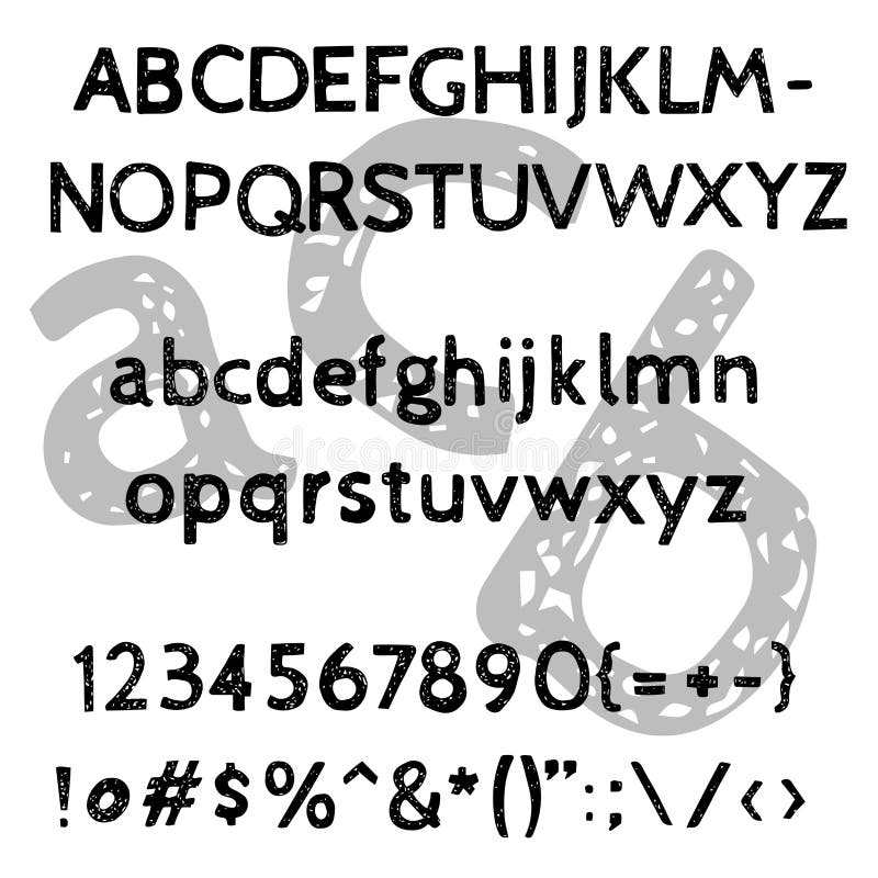 Vector Incompleto Del Alfabeto Ilustración del Vector - Ilustración de ...