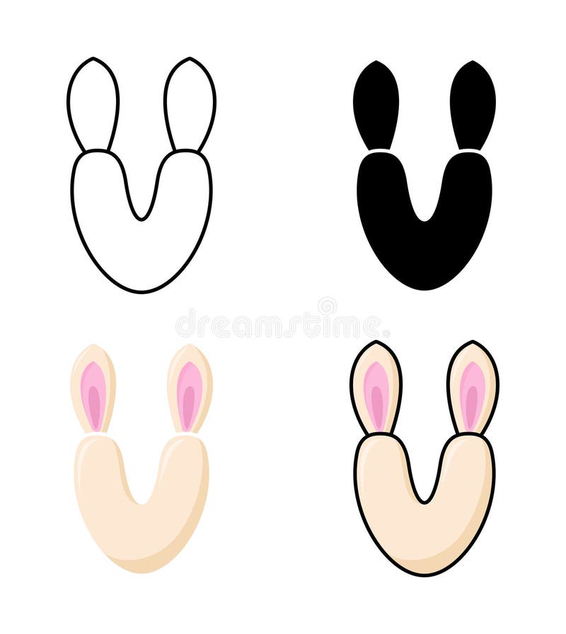 Alfabeto V En Forma Plana Aislado Ilustración del Vector - Ilustración ...