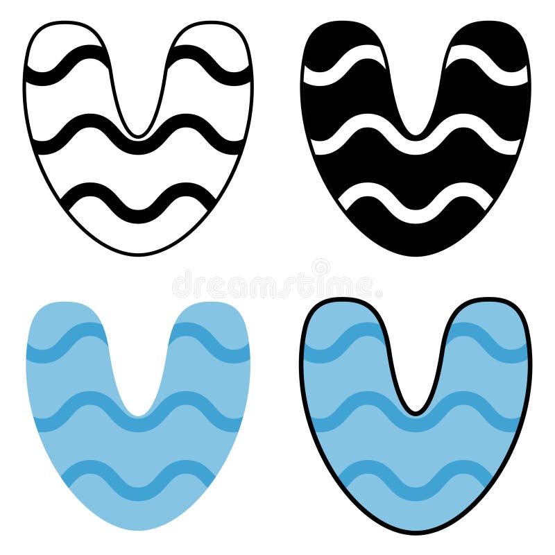 Alfabeto V En Forma Plana Aislado Ilustración del Vector - Ilustración ...