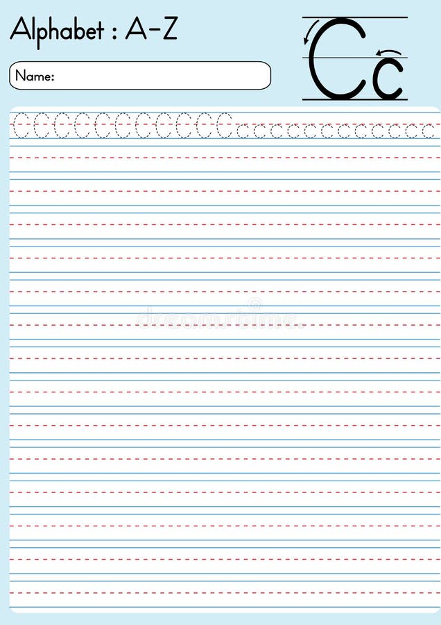 Alfabetsträning – Bokstaven C Vektor Illustrationer - Illustration av ...