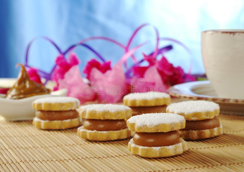 Peruvian Cookies Called Alfajor Stock Image - Image of focus, sweet ...