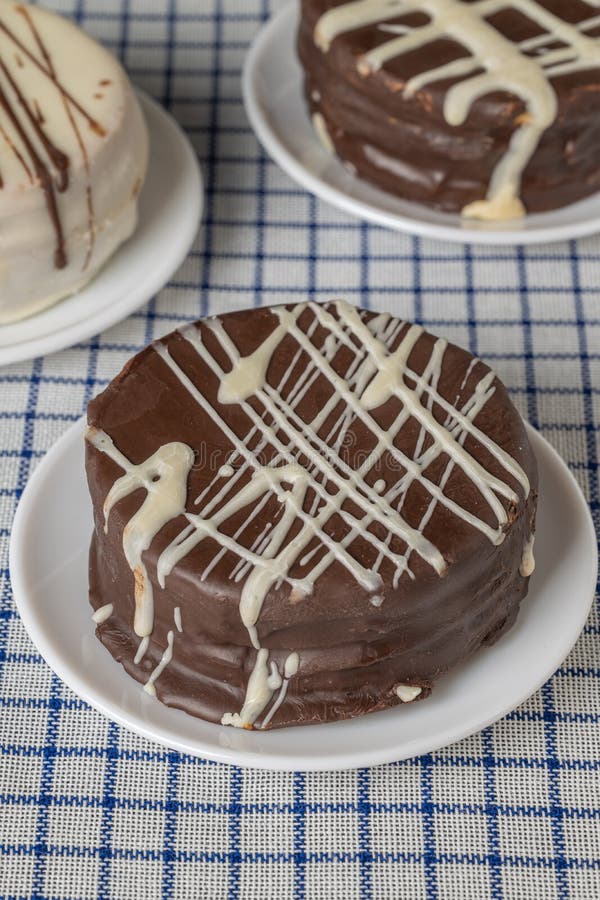 Alfajores, Typical Candy in Argentina, on a Checkered Tablecloth Stock ...