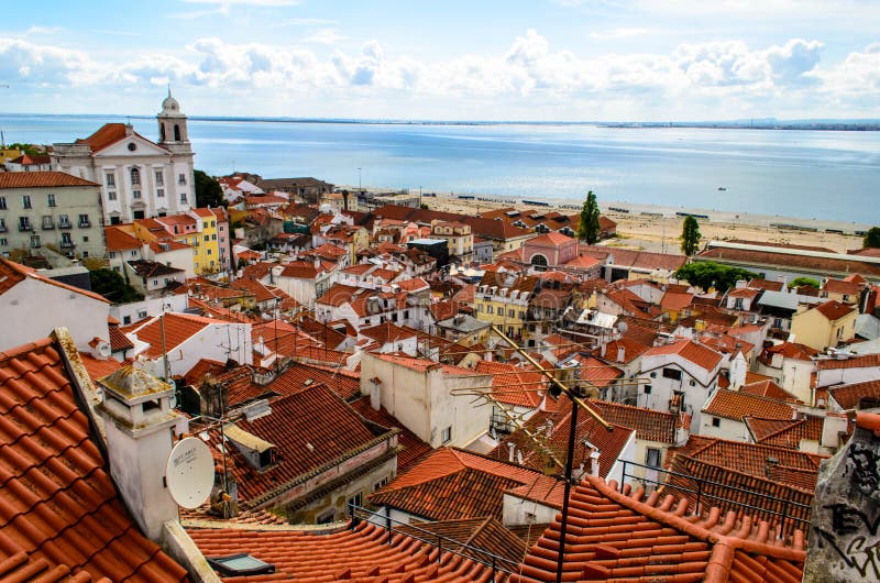 Alfama District of Lisbon in Portugal Editorial Photography - Image of ...