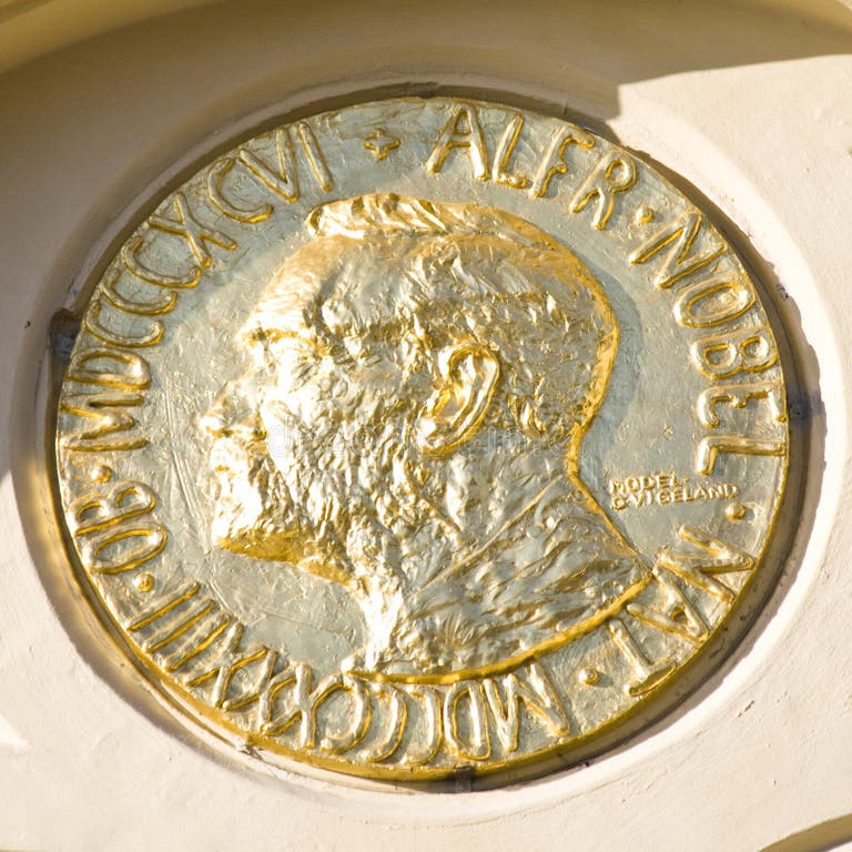 Alfred Nobel medallion editorial stock image. Image of peace - 11441404