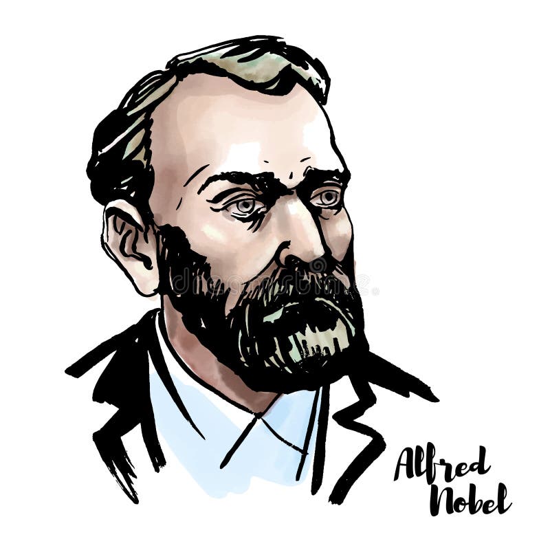 Alfred Nobel Portrait redaktionelles stockfoto. Illustration von ...