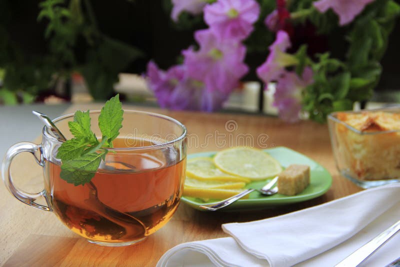 Breakfast on the Terrace on a Summer Morning Stock Photo - Image of ...