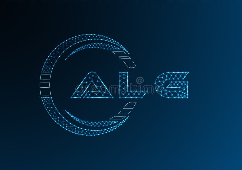 ALG Low Poly Letter Logo Vector Design. Stock Illustration ...