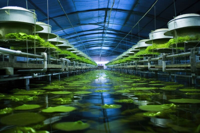 Algae Biofuel Production in Sustainable Aquaculture Stock Image - Image ...
