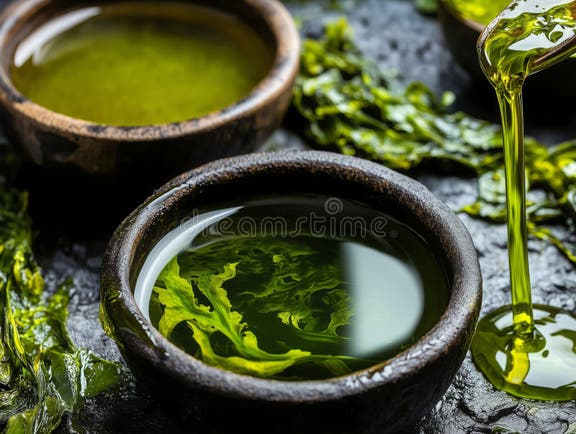 Algae Cooking Oil stock illustration. Illustration of greasing - 363969620