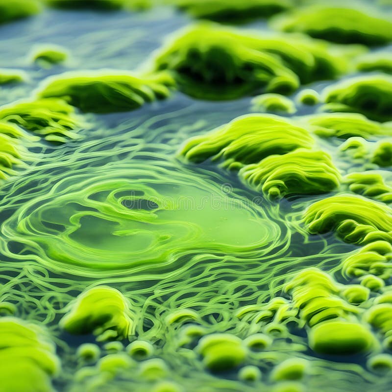 Algae growth in the sea stock illustration. Illustration of organic ...