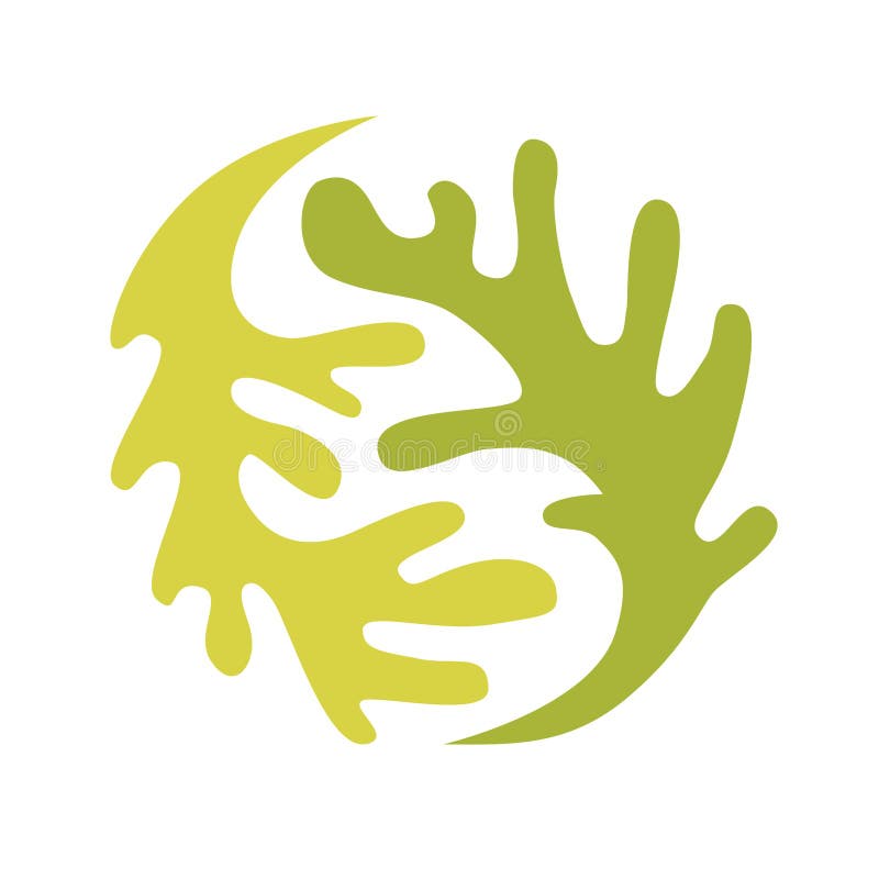 Algae Plants Round Beautiful Logo Stock Vector - Illustration of algae ...