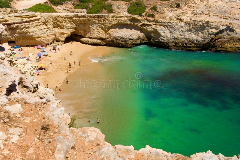 Algarve Beach Da Senhora Da Rocha Stock Photo - Image of rocha, sunny ...