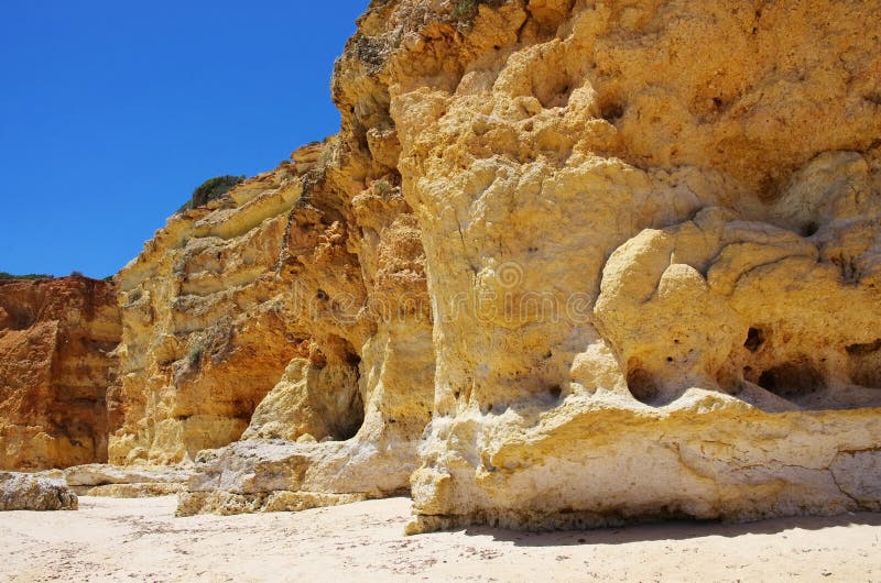 Algarve Beach Da Senhora Da Rocha Stock Photo - Image of holiday, praia ...