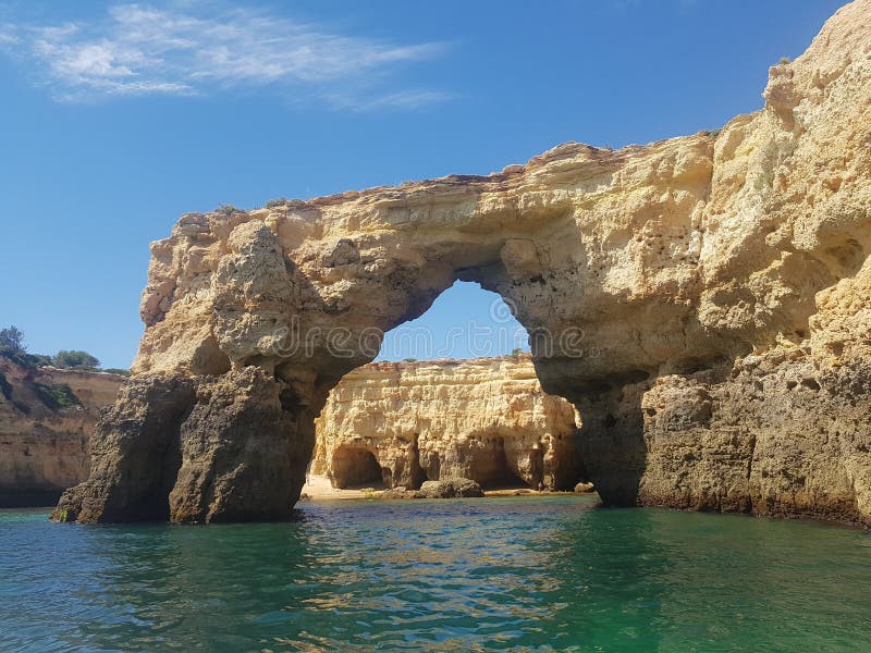 Algarve cliffs 2 stock photo. Image of cliffs, portugal - 139863948