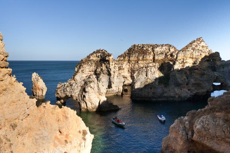 Algarve cliffs in portugal stock image. Image of lagos - 20928147