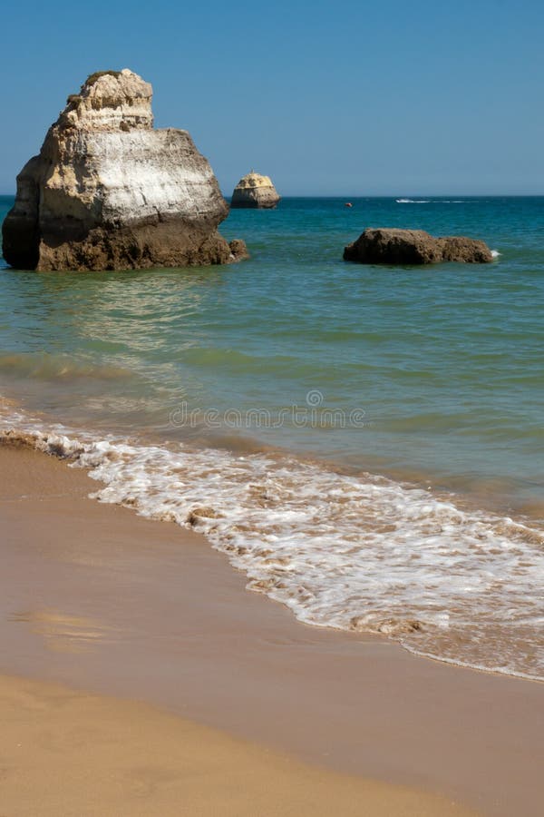 Algarve cliffs in portugal stock image. Image of rocks - 20928369