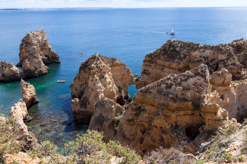 Algarve coast near Lagos stock photo. Image of coast - 38190878