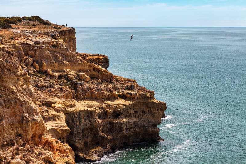 Algarve Coast Sand Cliffs Portugal Stock Image - Image of outdoors ...