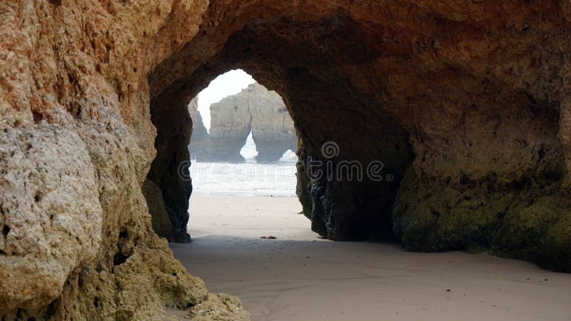 Algarve grotto stock photo. Image of nature, portugal - 90151396