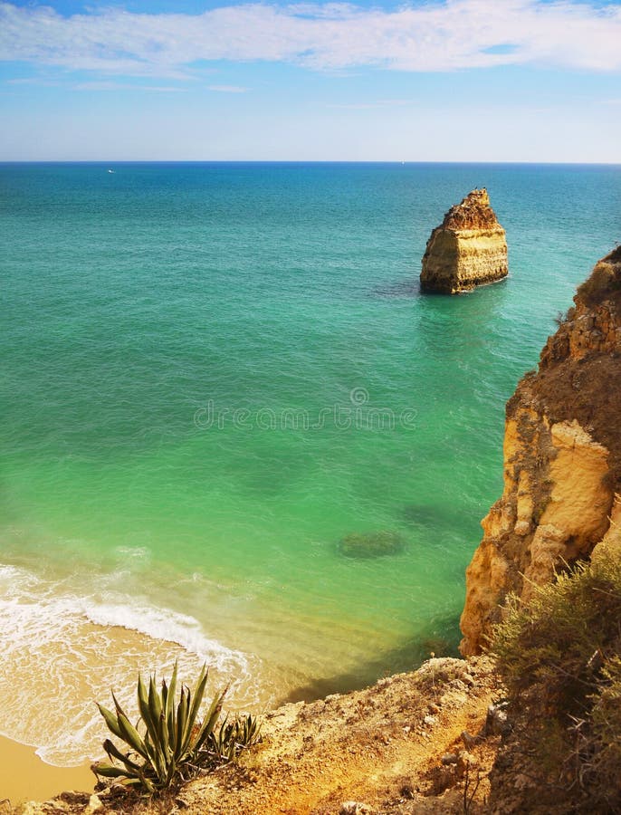 Algarve Portugal, Coast Beach Stock Image - Image of rocks, travel ...