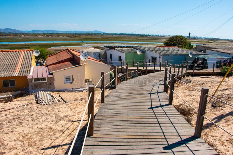 Settlement on the Praia De Faro (Mar) Editorial Stock Photo - Image of ...