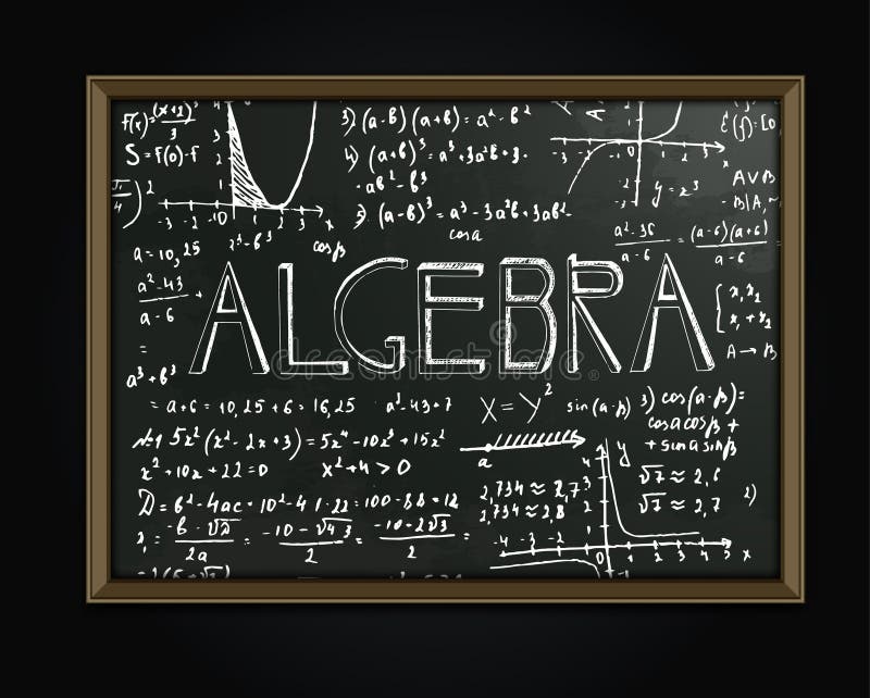 Algebra blackboard stock vector. Illustration of chalk - 3064007